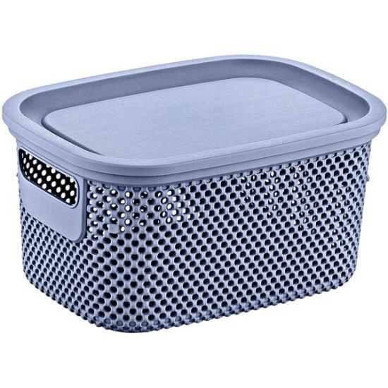 Корзинка Hobby Life NICKEL синяя 3.5л 17.2x23.6x12.2см с крышкой (HL041286CB)