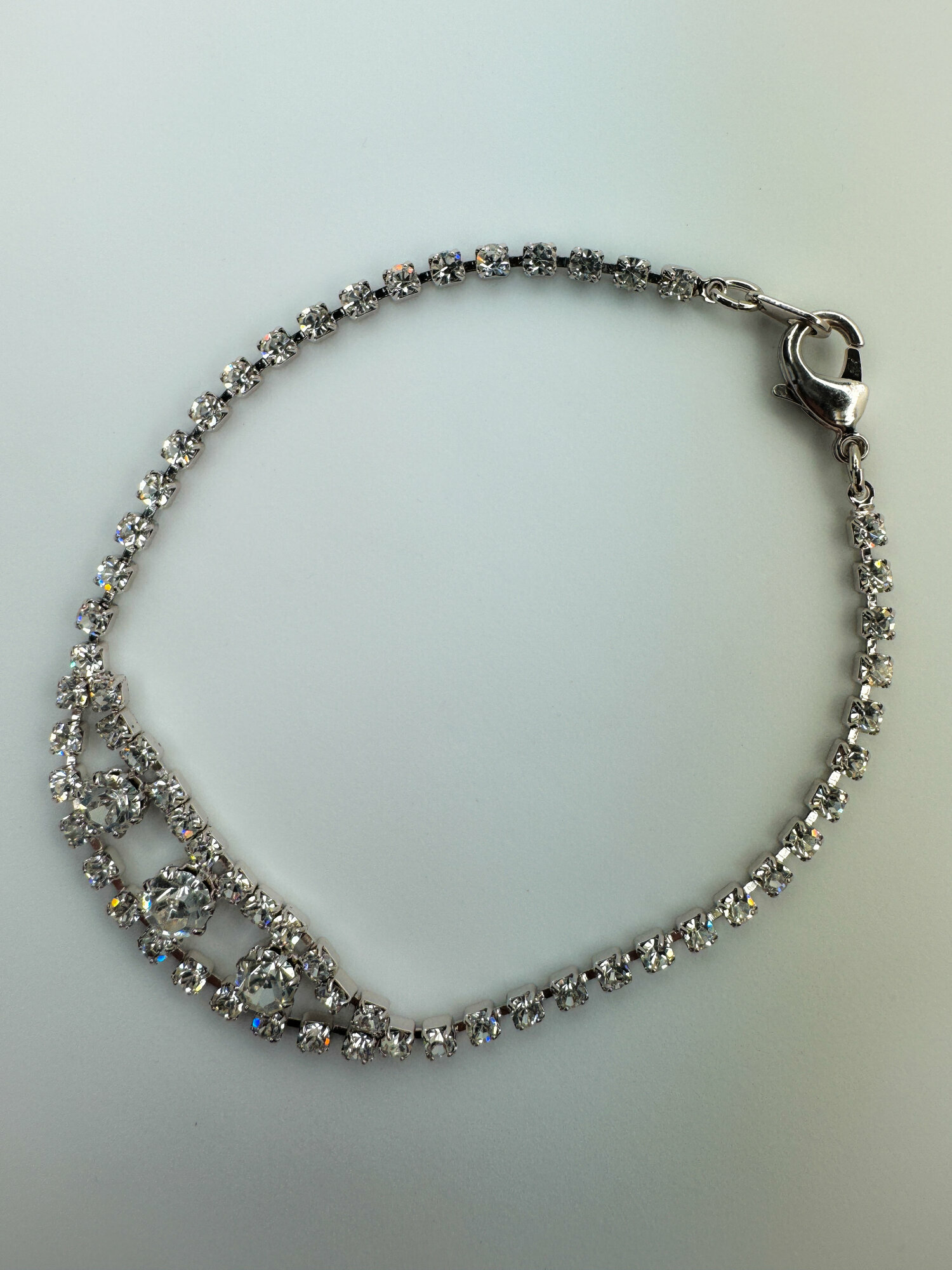 Браслет Bohemia Style, стекло, хрусталь, богемское стекло, металл, кристалл