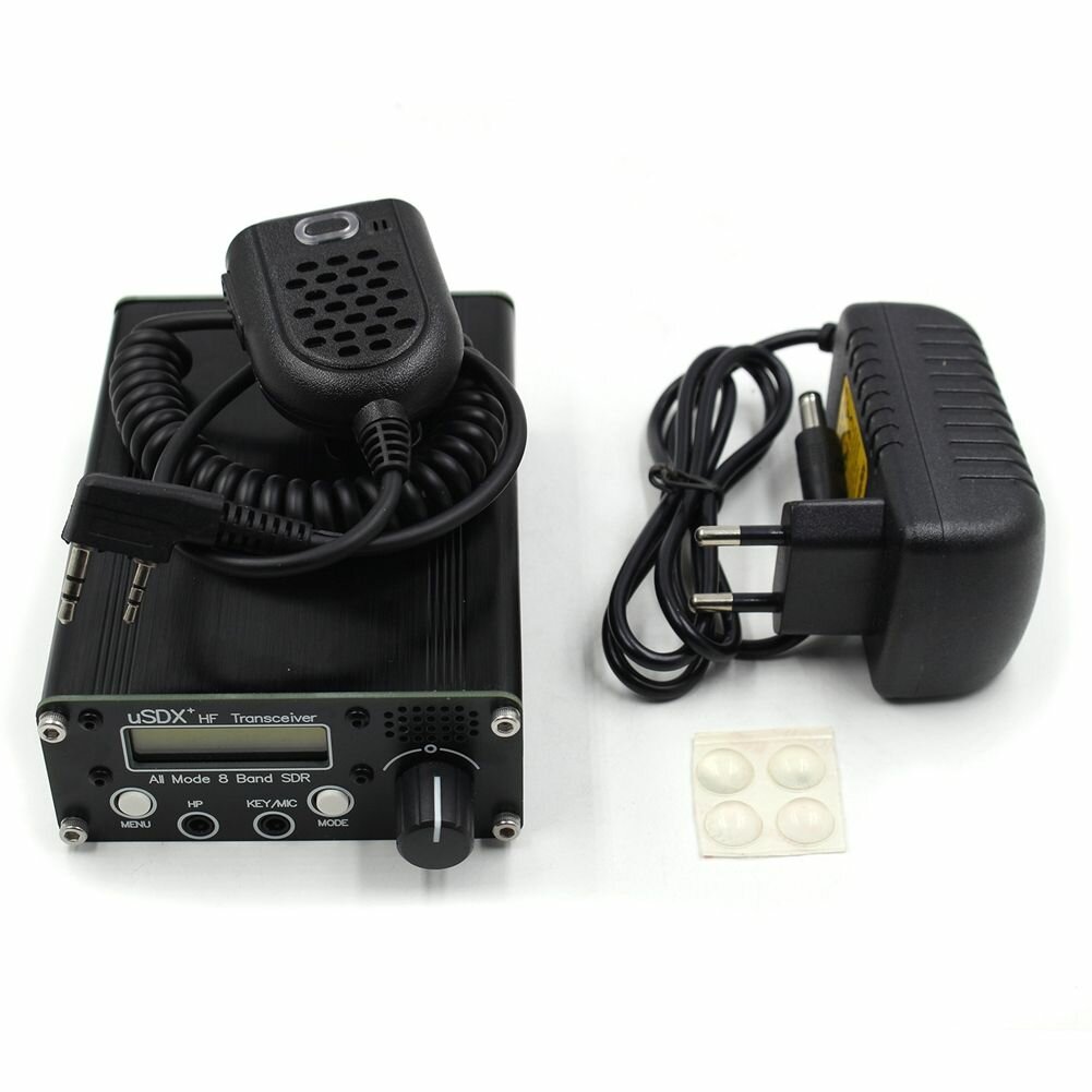 3-5 Вт USDX+ SDR 8-диапазонный КВ радиоприемник QRP CW Трансивер, вилка европейского стандарта, без аккумулятора