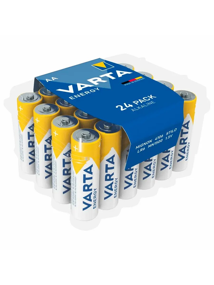 Батарейки алкалиновые пальчиковые комплект 24 шт АА