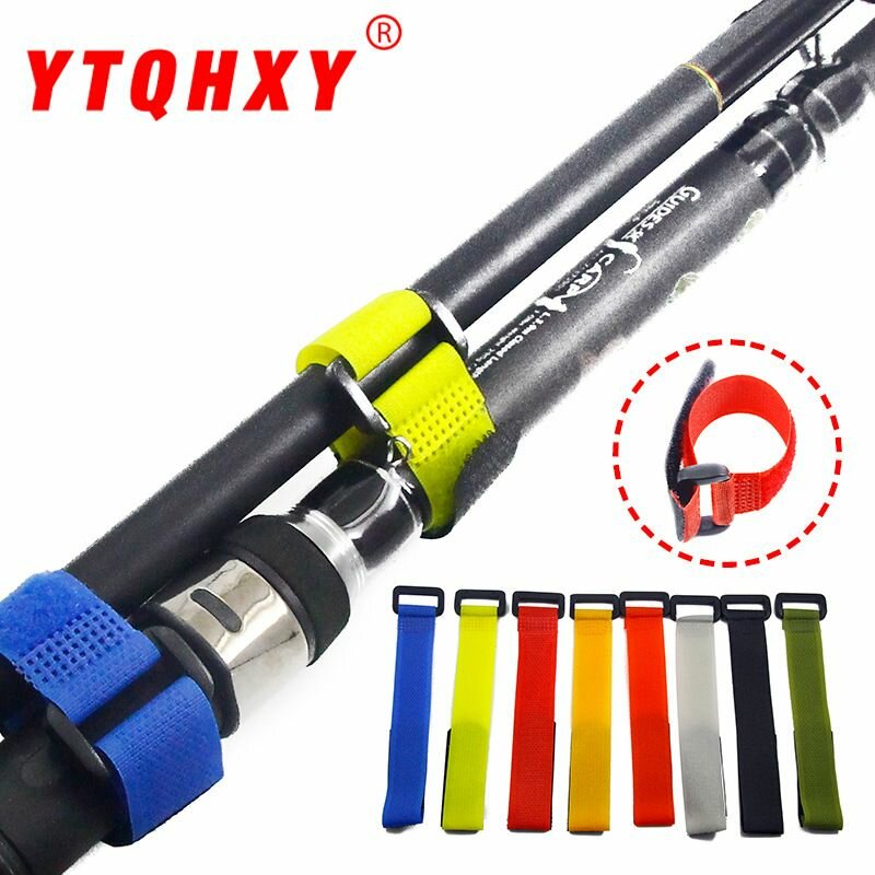 8 шт. Устройство для привязки удочки на липучке, кабельная стяжка, ремень для крепления удочки