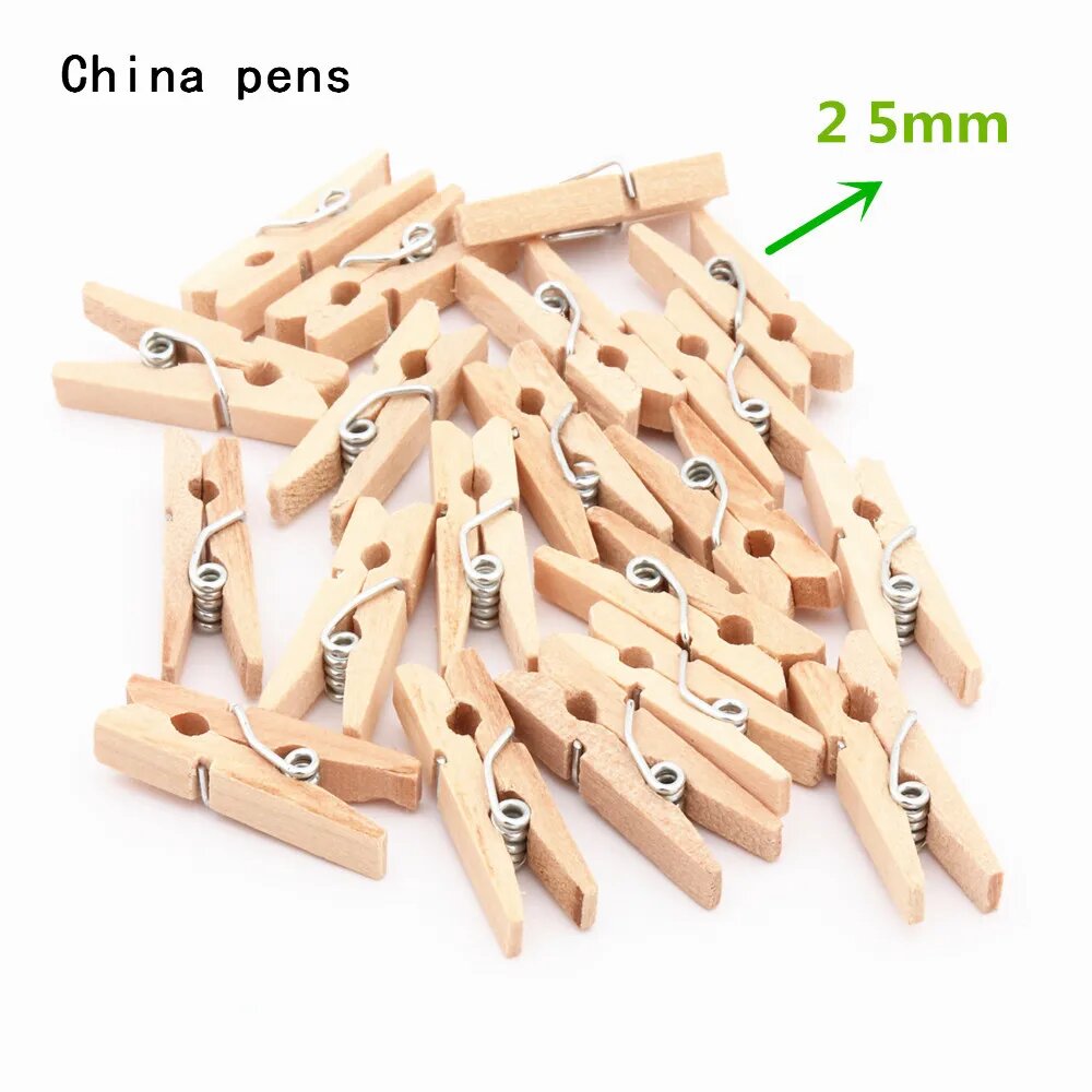 Деревянные зажимы You Ping 25-72 мм 20pcs 25mm
