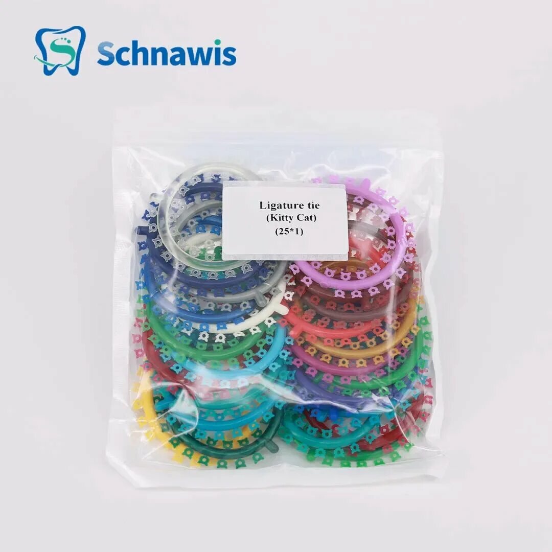 Ортодонтические эластичные лигатуры силиконовые сердечки Cat