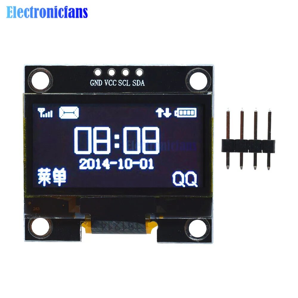 OLED дисплей 1.3" 128x64, IIC/I2C, 4Pin-White