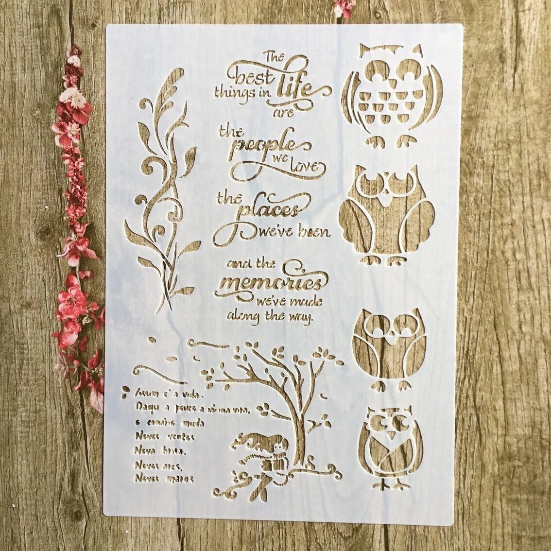 A4 29*21 см Сова DIY трафареты настенная живопись раскраска для скрапбукинга рельефная декоративная альбомная бумага шаблон карты