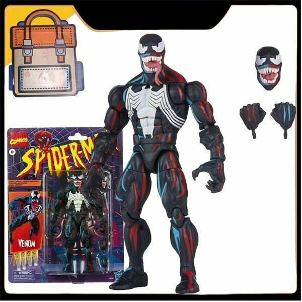 Marvel Legends серии Веном 7-дюймовый симбиот фигурка игрушка, включает 3 аксессуары, подарок для мальчиков и девочек