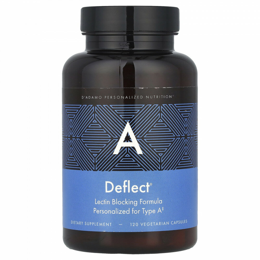 D'adamo, Deflect® A, формула для блокирования лектинов, 120 вегетарианских капсул