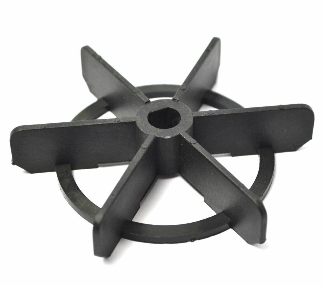 Крыльчатка Калибр токарного станка СТД-350/1000 вентилятор электродвигателя D=100мм d=11мм h=20мм,6 лопастей