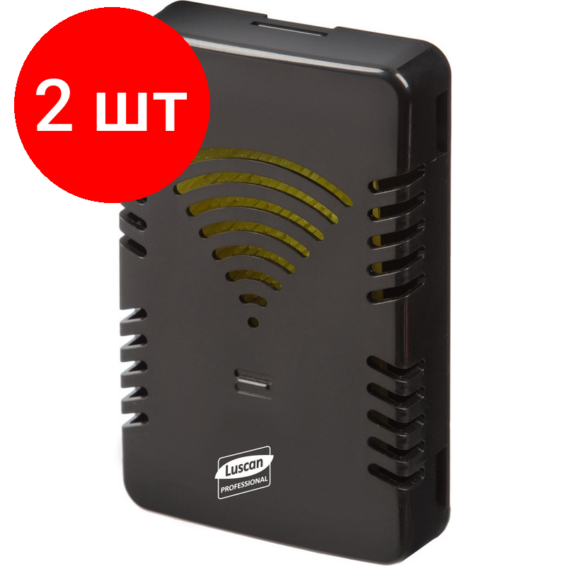 Комплект 2 штук, Диспенсер для освежителя воздуха тверд Luscan Professional наст чернR-1371B