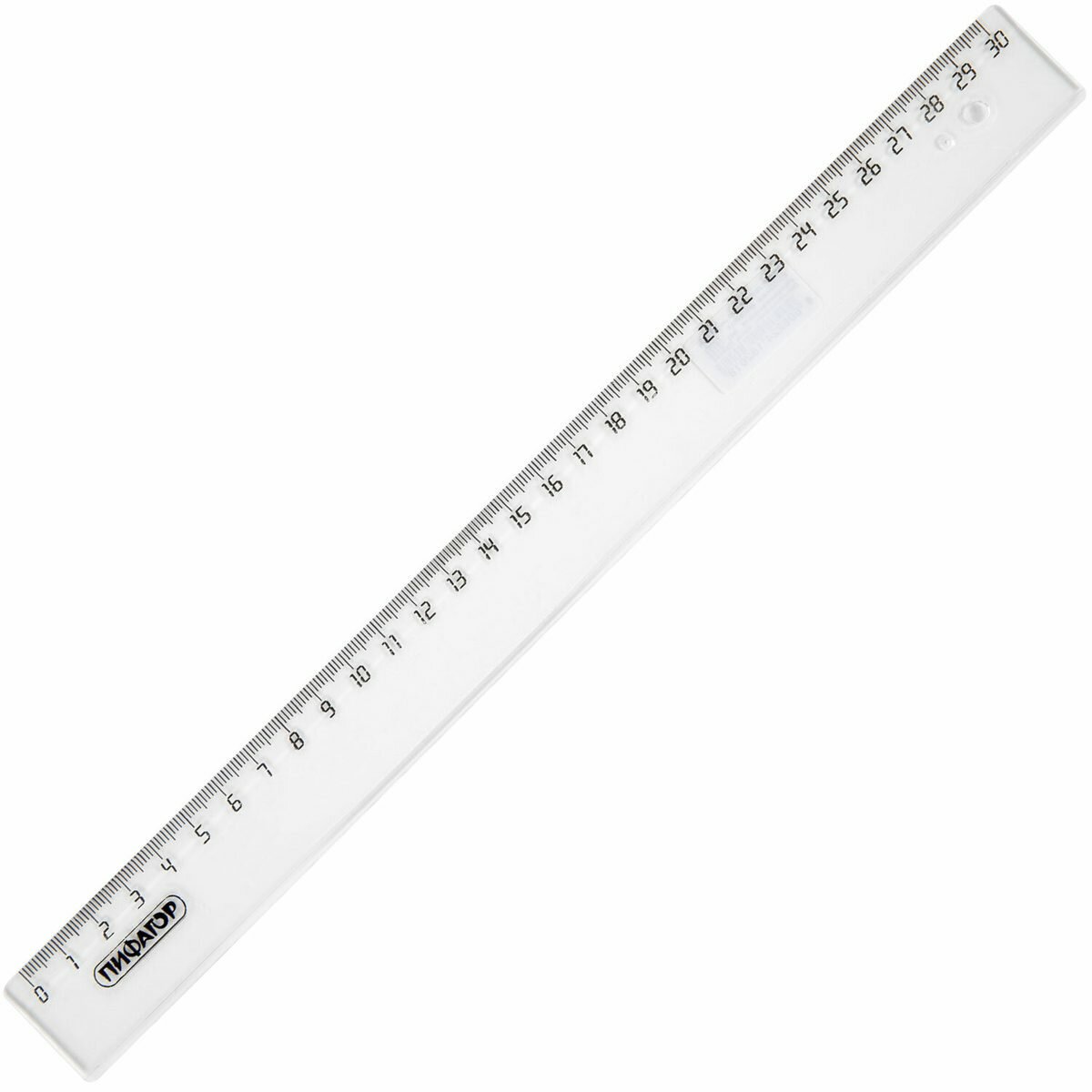 Линейка 30см Пифагор, прозрачная бесцветная (210611), 20шт.
