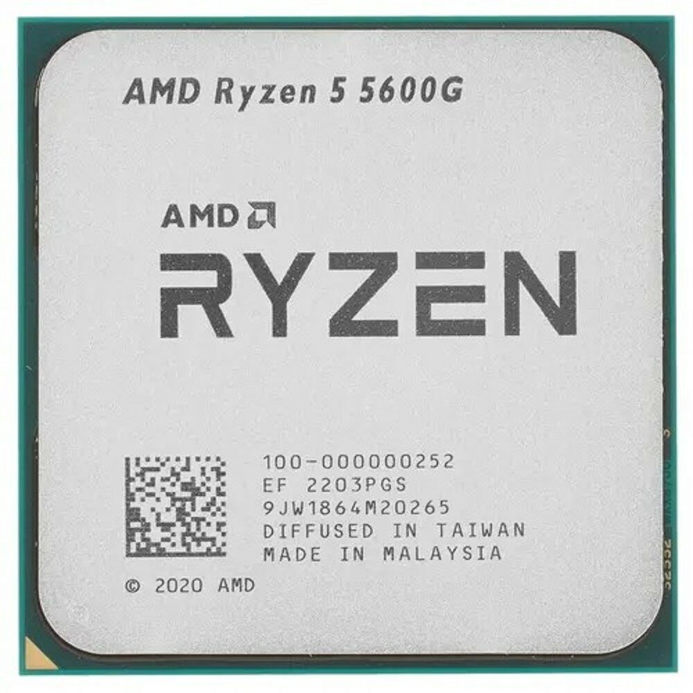 Процессор AMD Ryzen 5 5600G, OEM, 6 ядер, 12 потоков, 3900 МГц, 65Вт