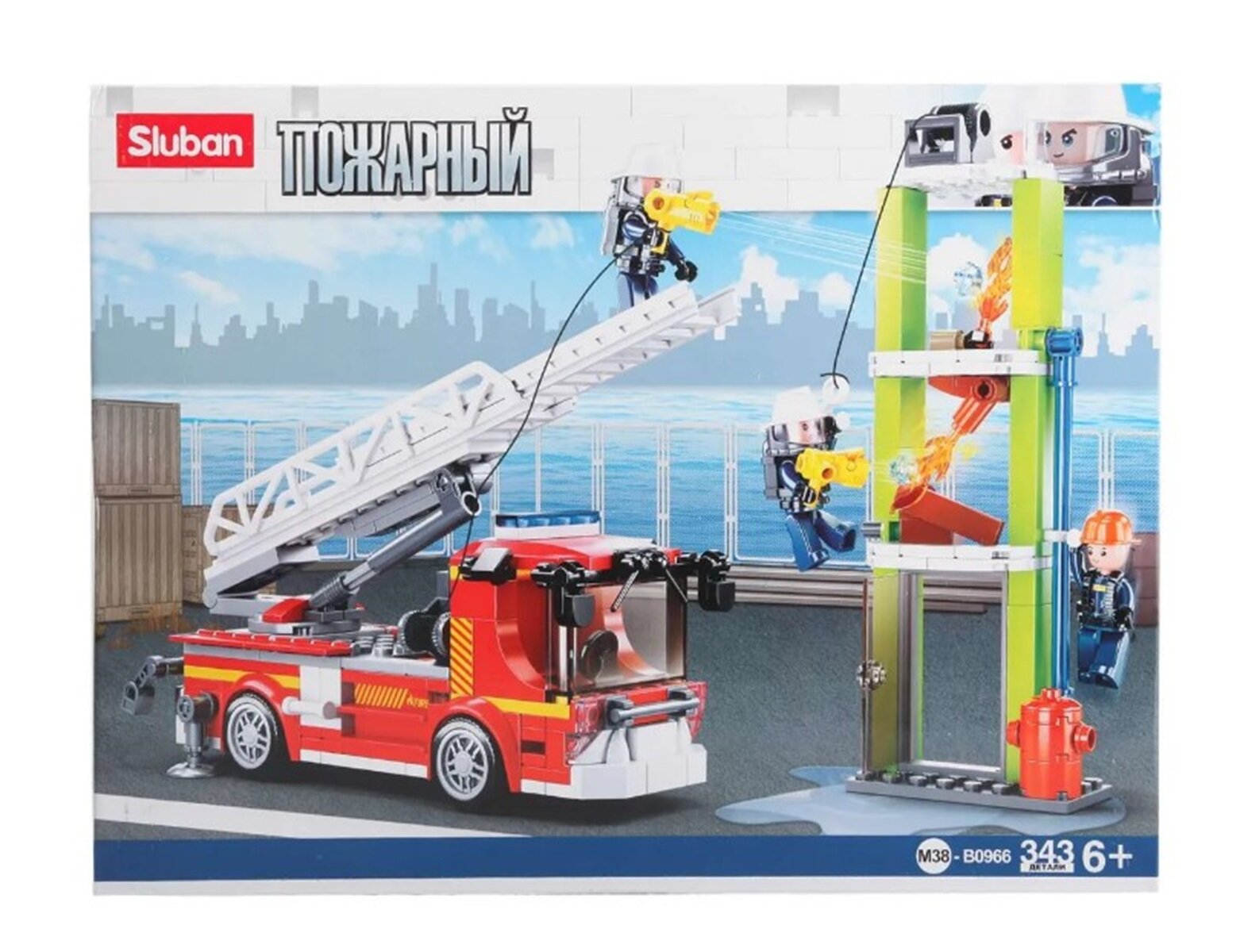 Конструктор Sluban Огонь. Пожарная машина, 343 дет. M38-B0966