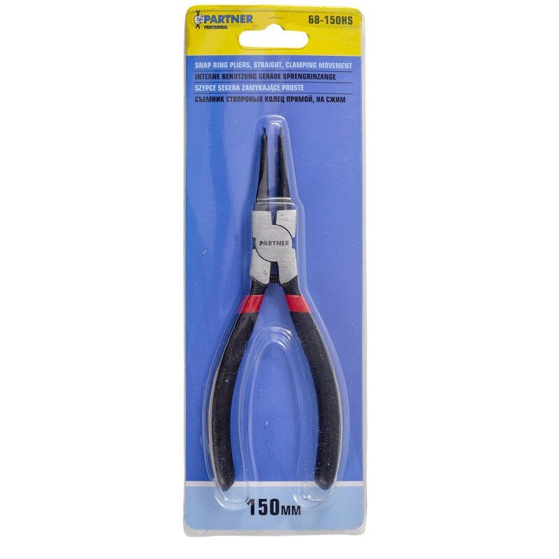 Съемник стопорных колец прямой на сжим (L-150мм), в блистере