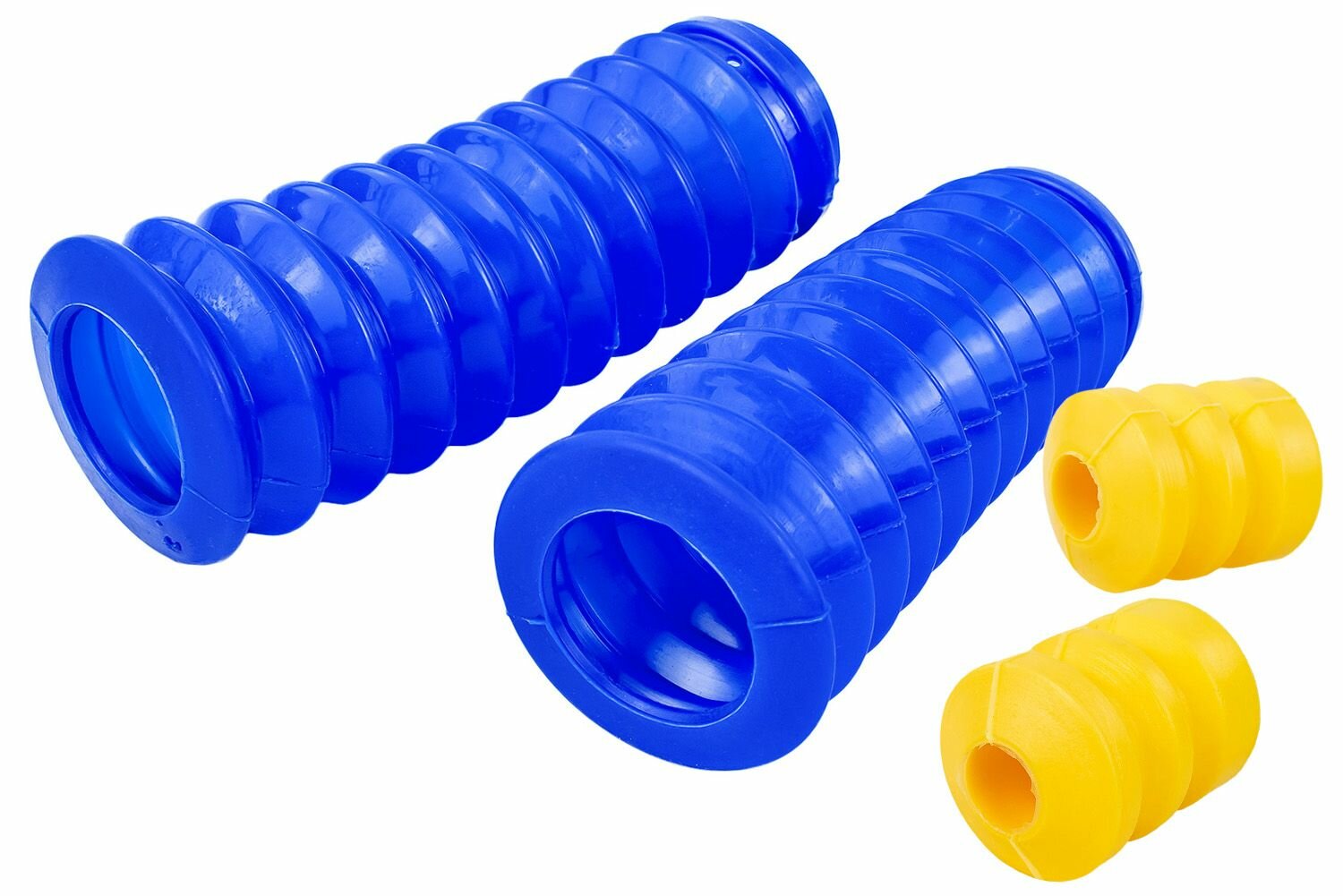 Синие силиконовые пыльники амортизаторов задней подвески с отбойниками для ВАЗ 2108-21099, 2110-2112, 2113-2115, Лада Калина, Приора, Гранта