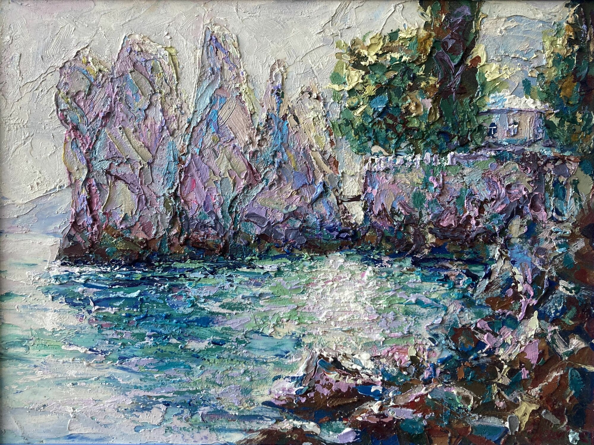 ART-Salon at Oktyabrskaya "Розовое утро", 30х40 см, картон, масло, авторская работа
