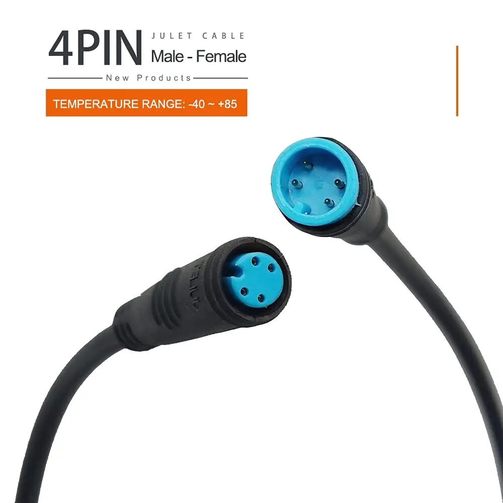 4 Pin кабель M8LJX, черный, 1 м