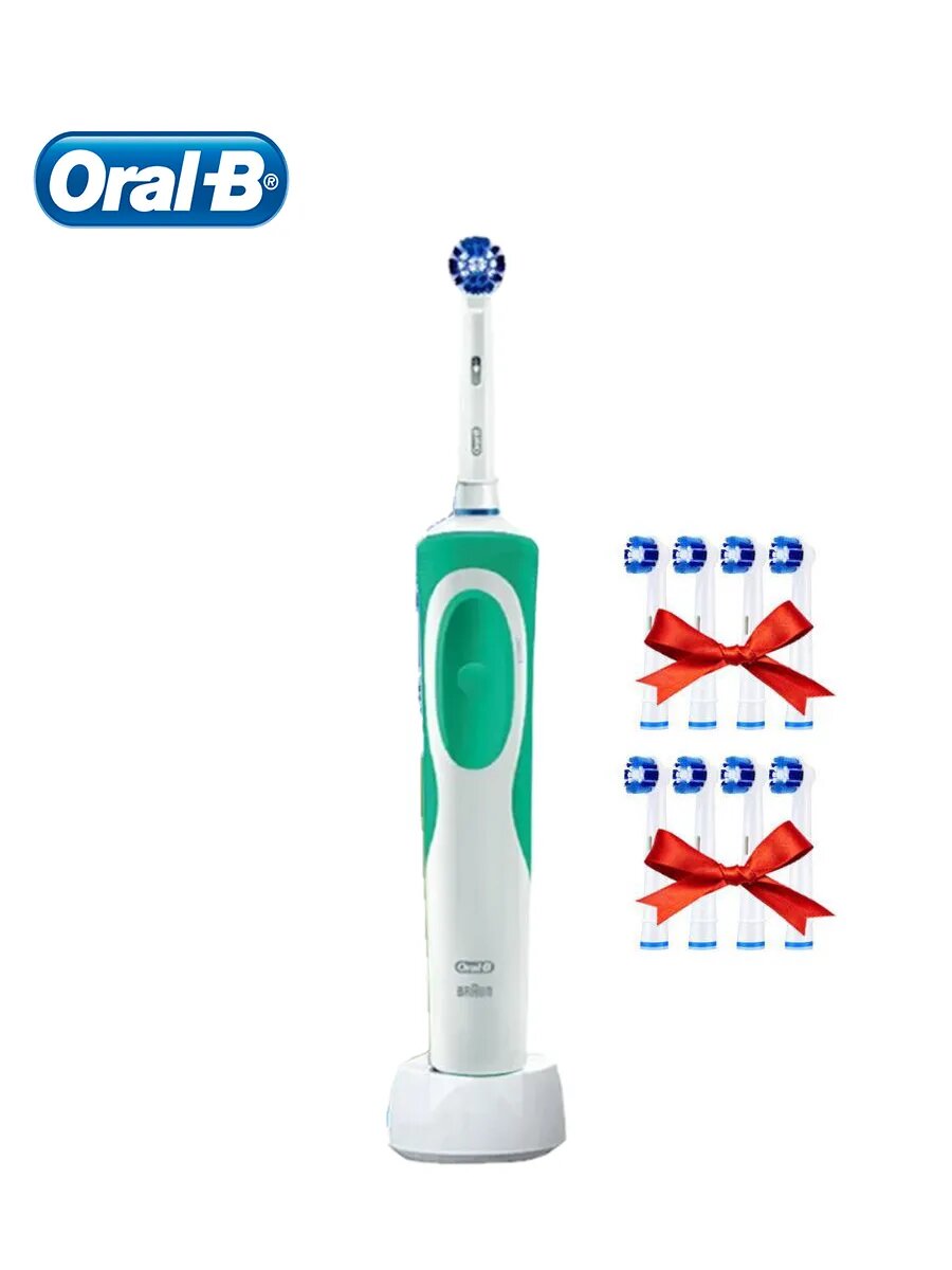 Зубная щетка Oral-B "Vitality D12", электрическая, 8 насадок, перезаряжаемая