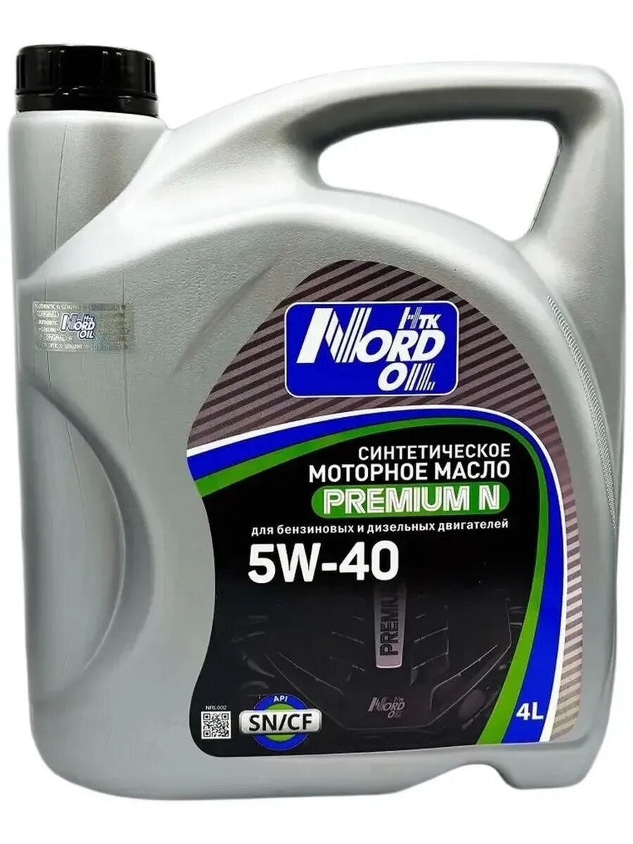 Масло моторное Premium N 5W40 4л NRL002