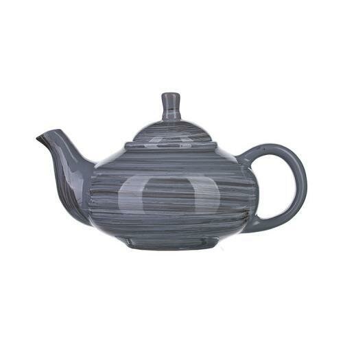 Чайник "Пинки", керамика,0,7л, длина 22см, серый