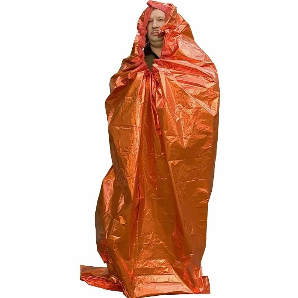 Термоодеяло спасательное ТЗС - индивидуальное теплозащитное средство для выживания в экстремальных условиях (охота, рыбалка, альпинизм, МЧС)