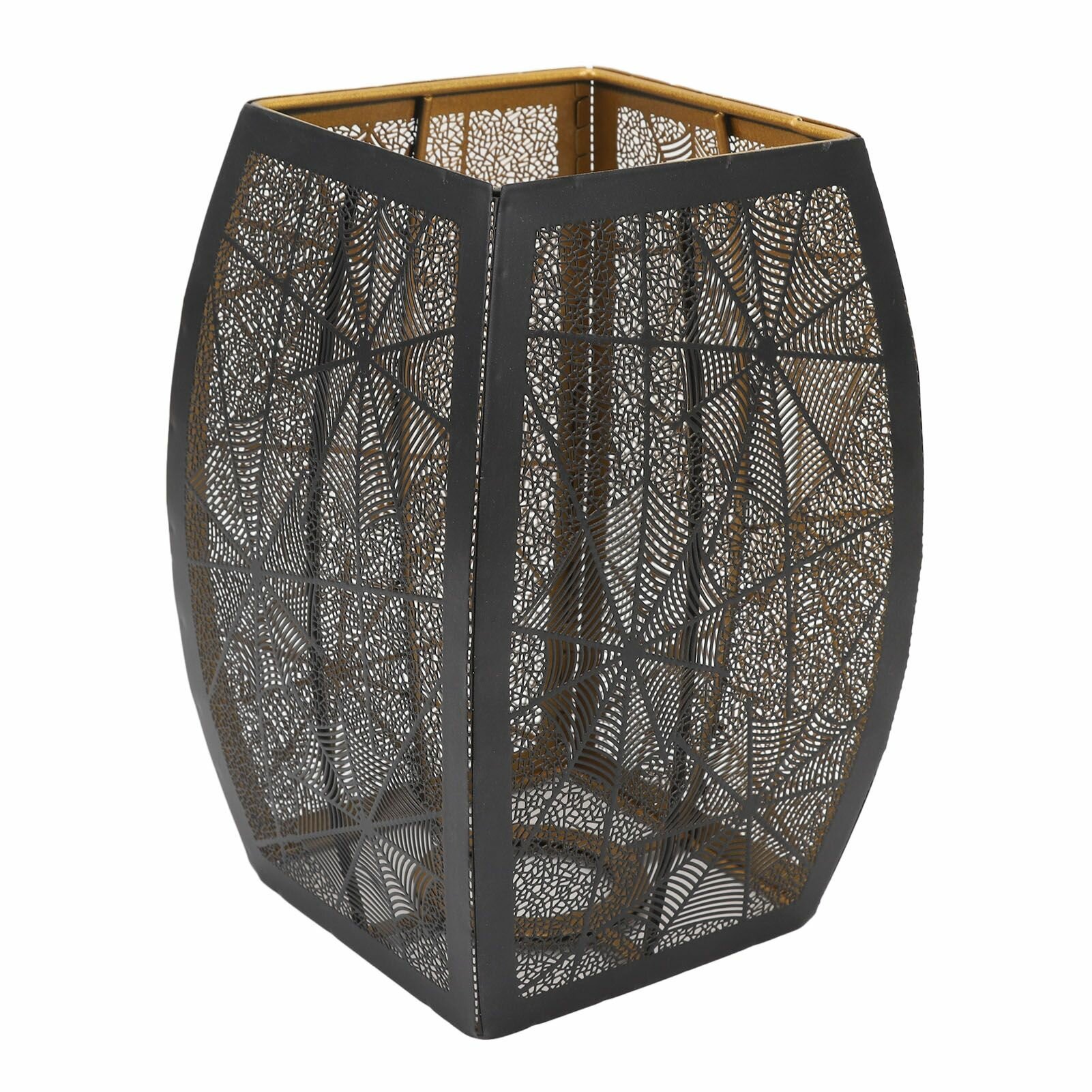 Металлический полый абажур из паутинной ткани