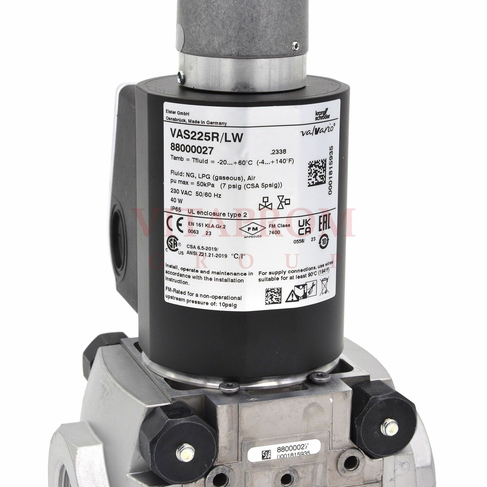 Газовый клапан Kromschroder VAS225R/LW, 88000027