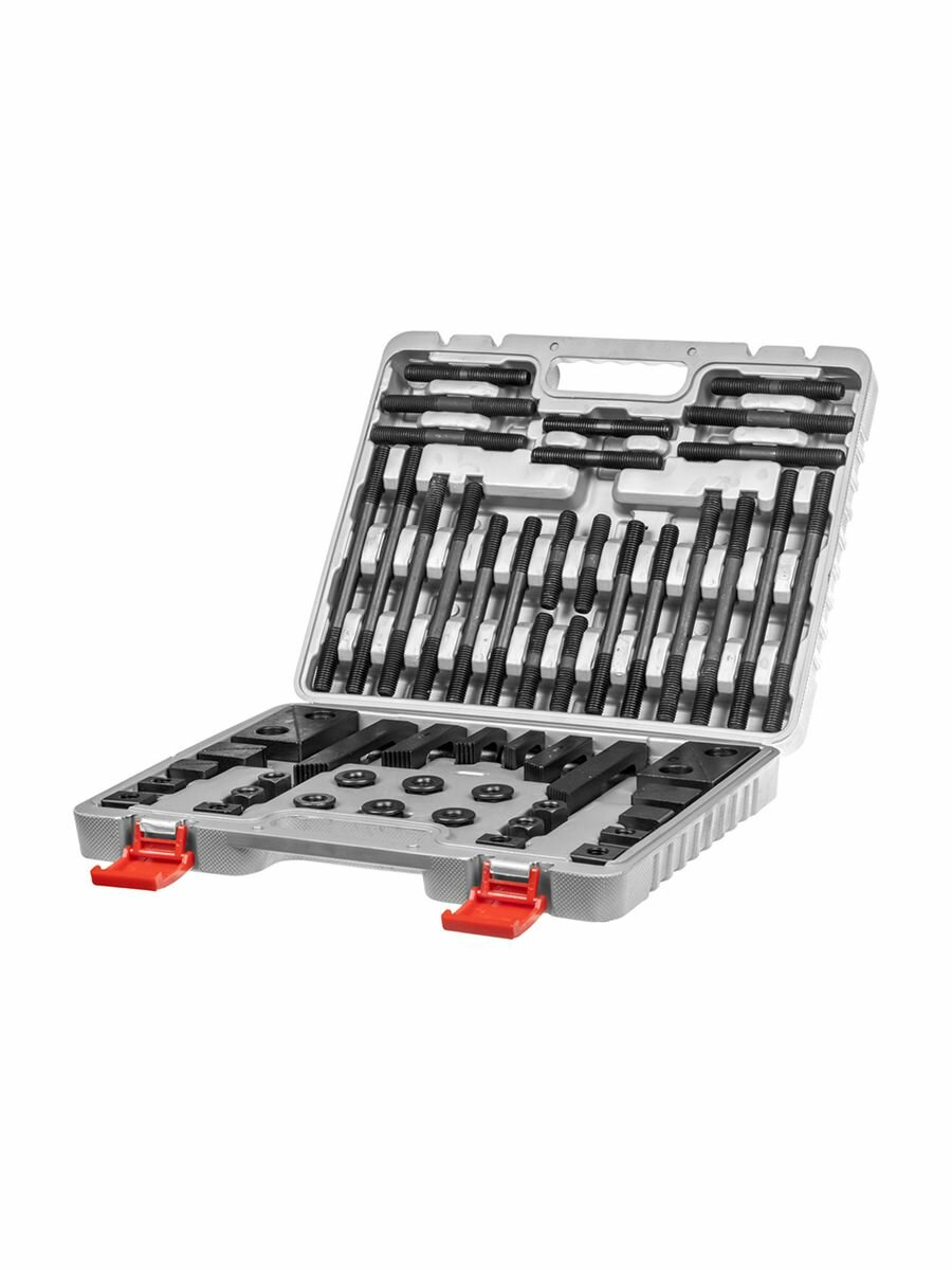 Набор прижимов CK-16 для Т-образных пазов 18 мм, М16, 58 шт, в кейсе