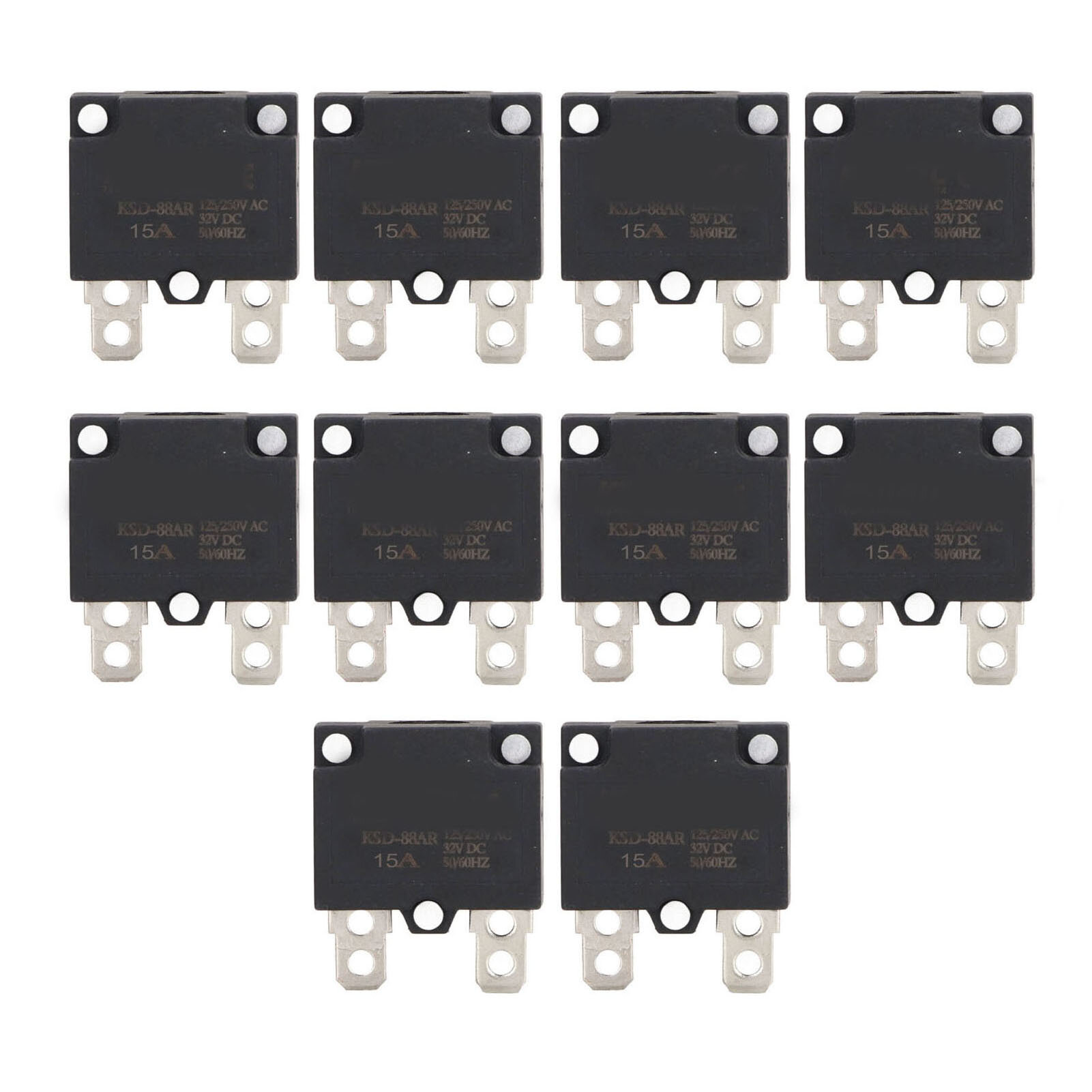 10 шт. автоматических предохранителей с защитой от перегрузки и сбросом для детских электромобилей, аксессуары AC125 250V