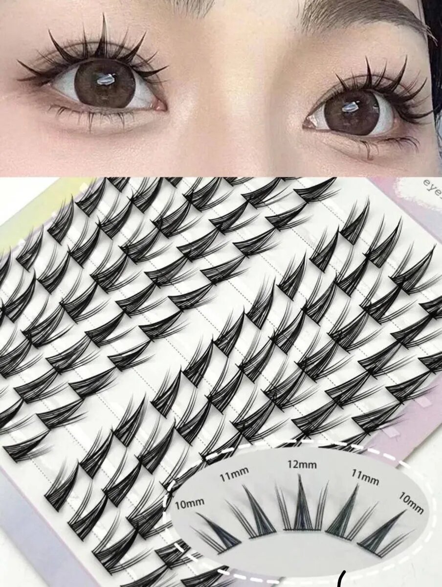 Накладные ресницы сакура 100 пучков 10 линий