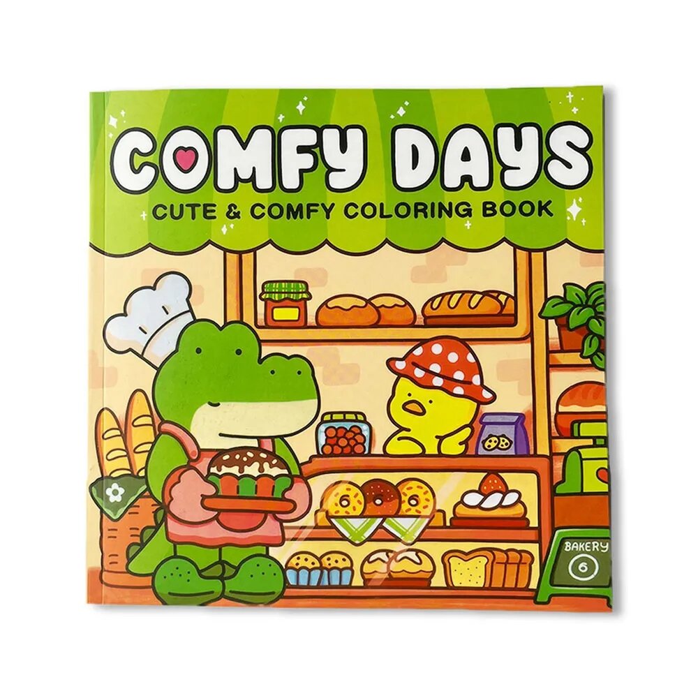 Раскраска "Comfy Days", цвет: зеленый, мягкая обложка