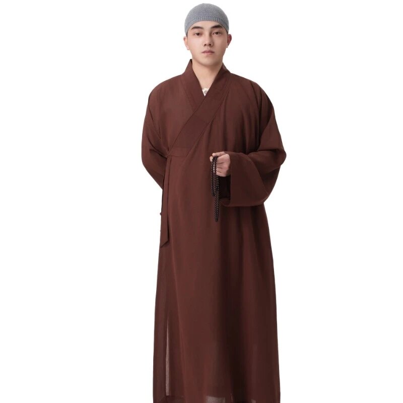 Летний халат из льна и полиэстера EASTQUEEN Коричневый, 185, 3