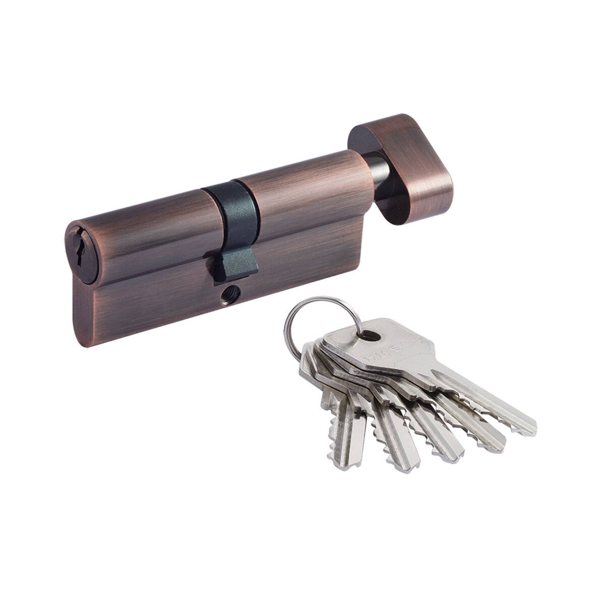 Цилиндровый механизм Нора-М STD Z ЛВ-80 (40-40), ключ/вертушка, старая медь