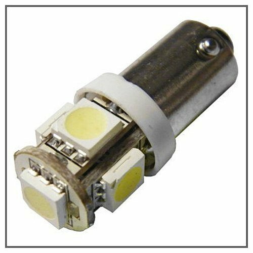 Лампа светодиодная T4W BA9S 12V 5SMD белая LEDO BA9S5SMDW