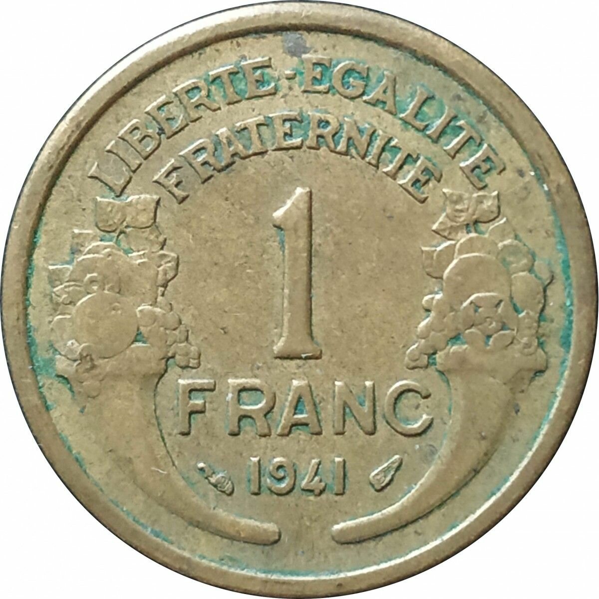 1 франк 1941 Франция из оборота