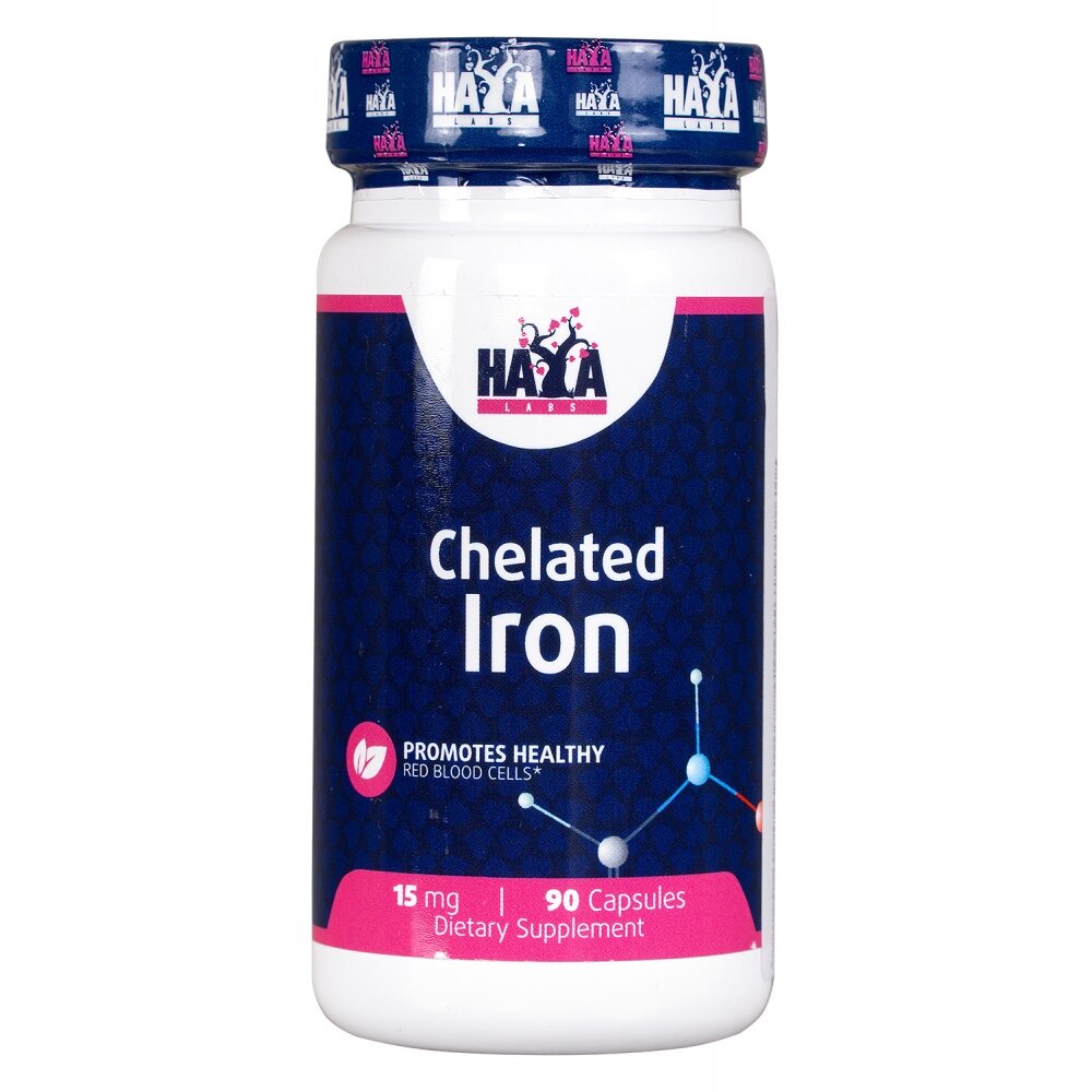 Haya Labs Chelated Iron, 15 мг / 90 капсул