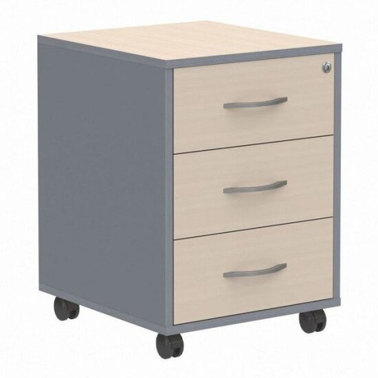 Тумба подкатная Skyland ТМ-3. А Клен/Металлик 412х450х551 IMAGO