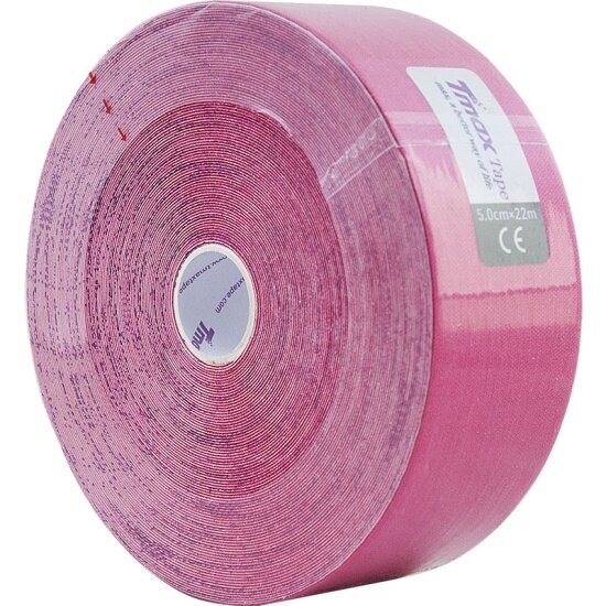 Тейп кинезиологический Tmax 22m Extra Sticky Pink 422222 5 см x 220 см, розовый