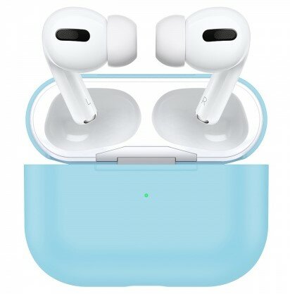Чехол силиконовый для Airpods Pro 2, небесно-синий (11)