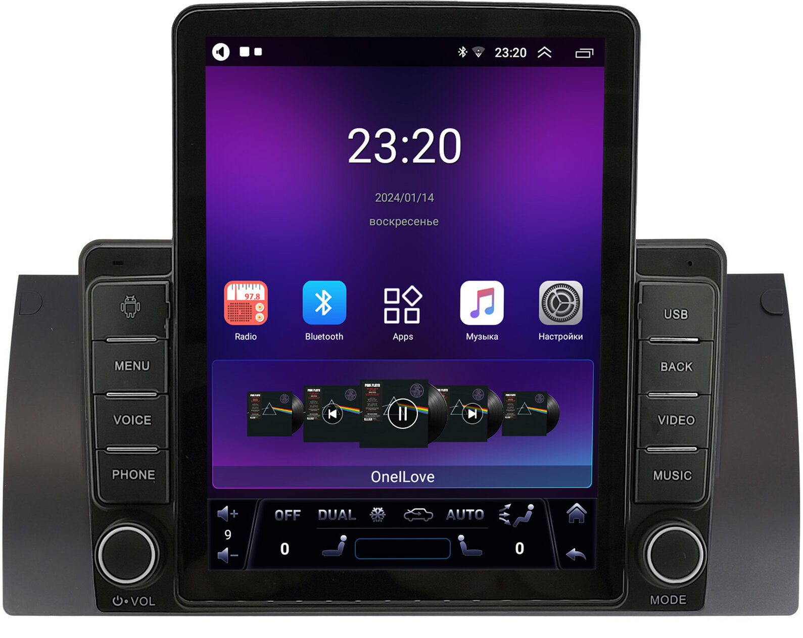 Штатная магнитола BMW 5 (E39), 7 (E38) 1995-2004 Canbox GTR095-9162 на Android 10 (QLed, 4/64, DSP, CarPlay)