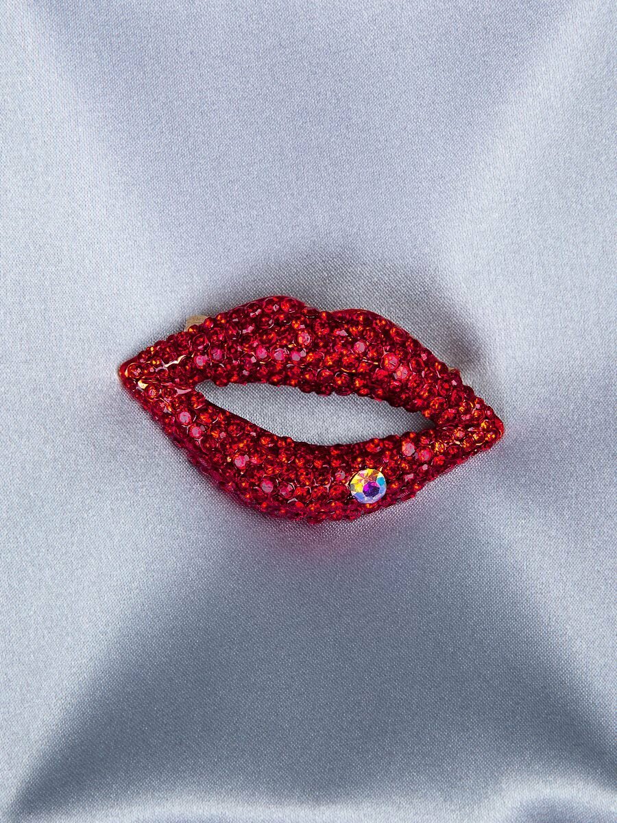 Брошь, Swarovski Zirconia, стразы, искусственный камень, фианит