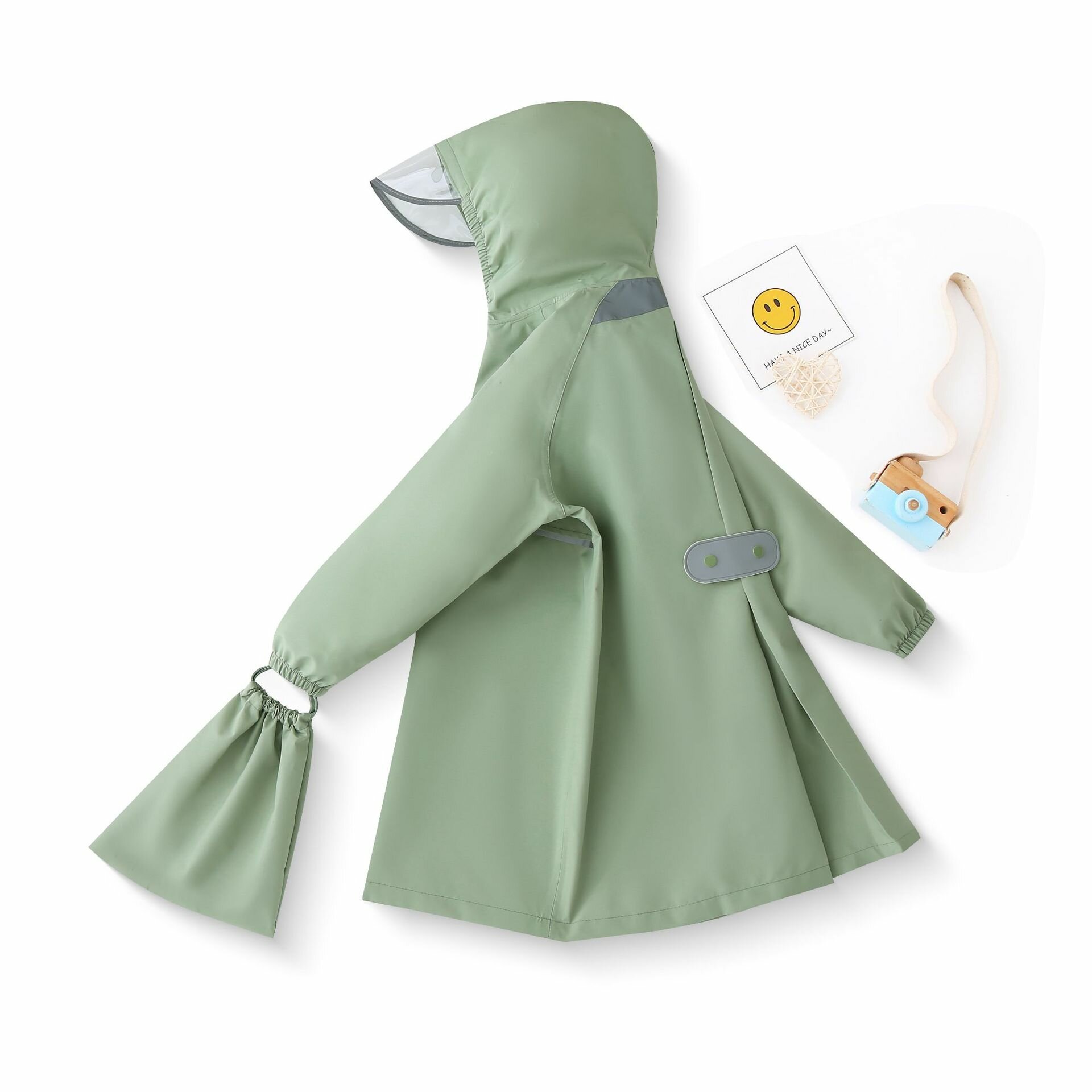 Высококачественный детский дождевик для учеников начальной школы и детского сада с местом для рюкзака, длинный водонепроницаемый утолщенный цельный дождевик