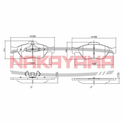Колодки тормозные дисковые Nakayama HP8190NY