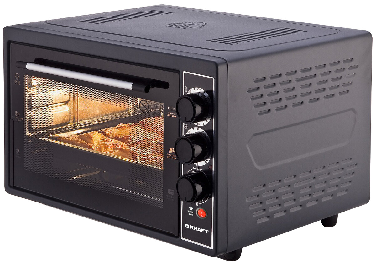 Мини-печь KRAFT KF-MO 4506 BL черный