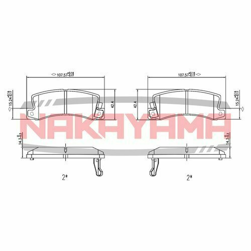 Колодки тормозные дисковые Nakayama p0232ny