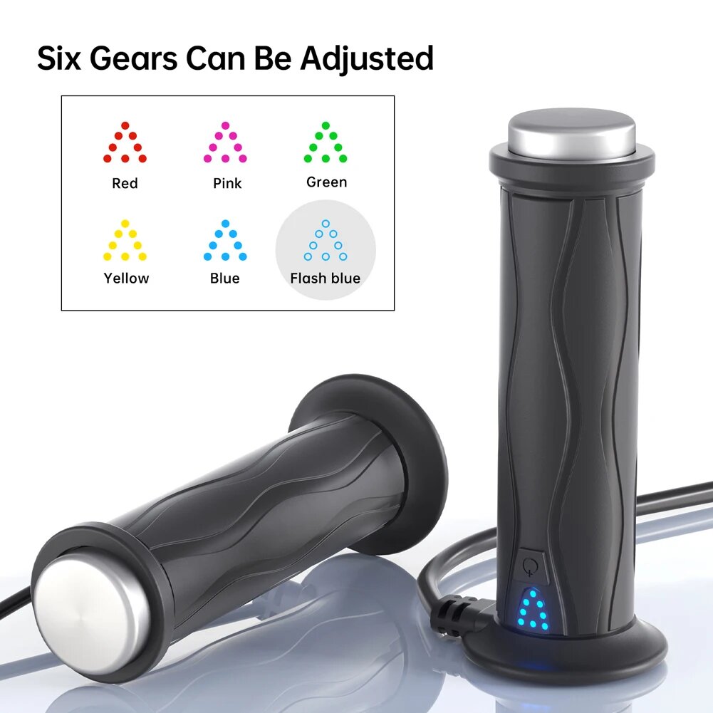 Мотоциклетные ручки с подогревом, регулируемые Грипсы для скутера, 5 передач, 22 мм