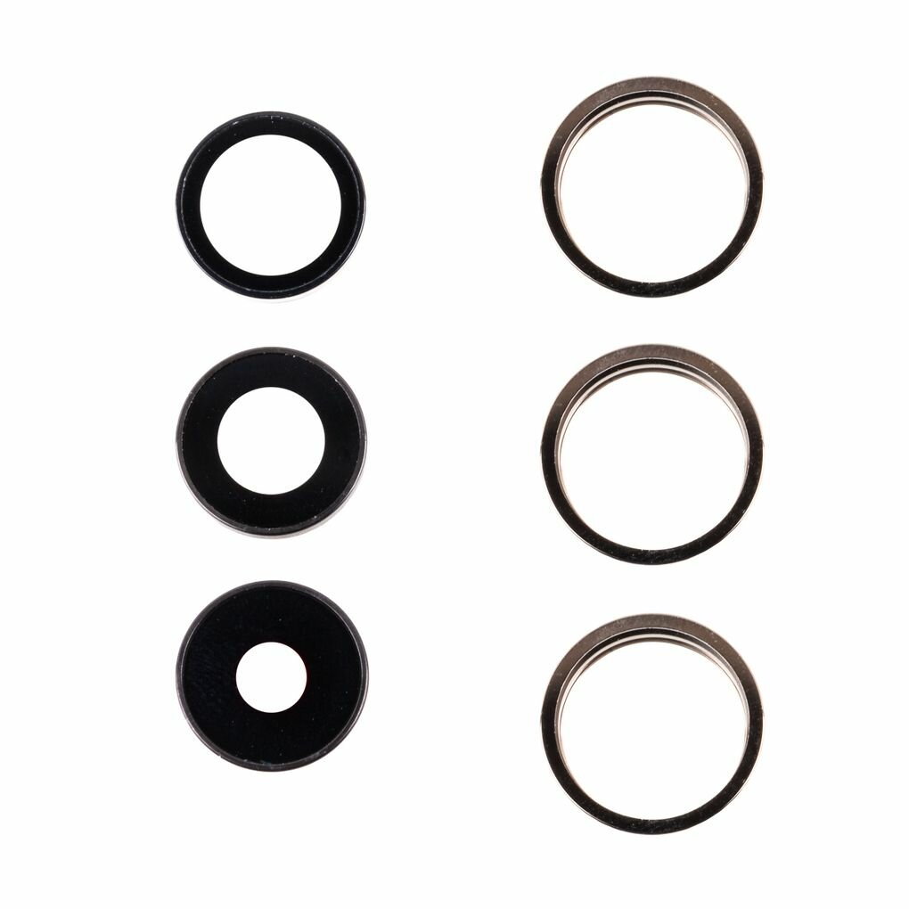 Стекло основной камеры для смартфона Apple iPhone 14 Pro/14 Pro Max (комплект 3 шт.) Золото