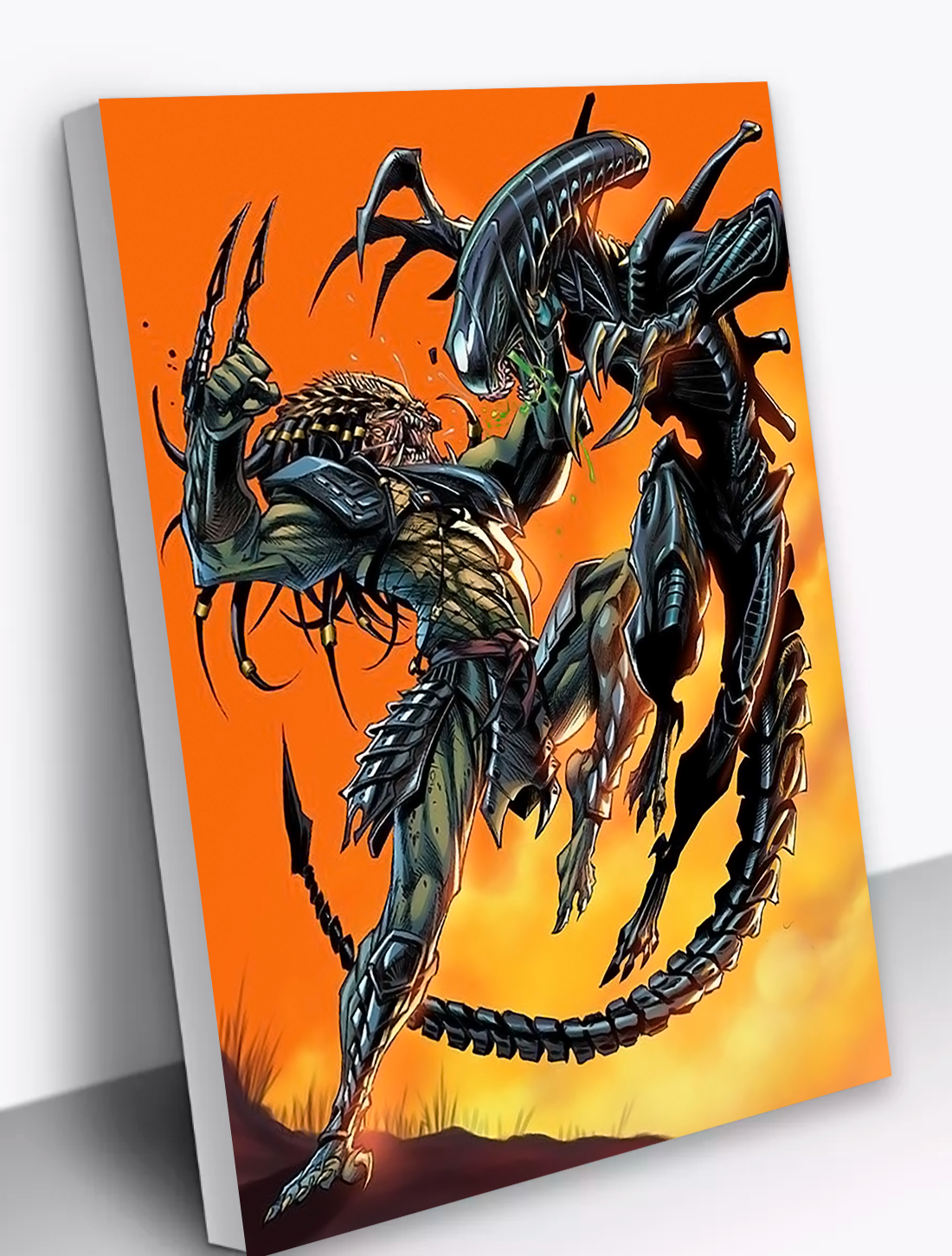 Картина по номерам "Чужой против хищника" 40х50 см, хлопковый холст на подрамнике, акрил, АртТойс