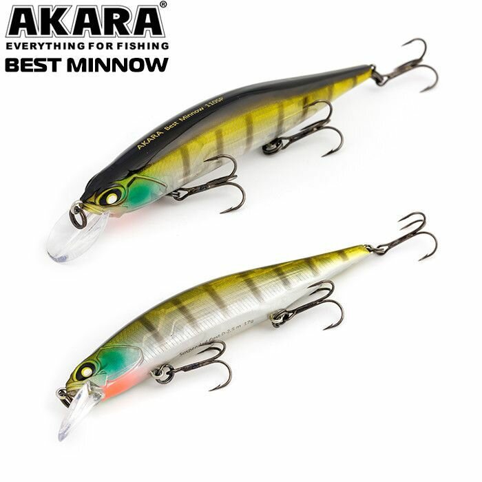 Воблер Akara Best Minnow 100SP 15гр. (9/17 oz 3,9 in) A133
