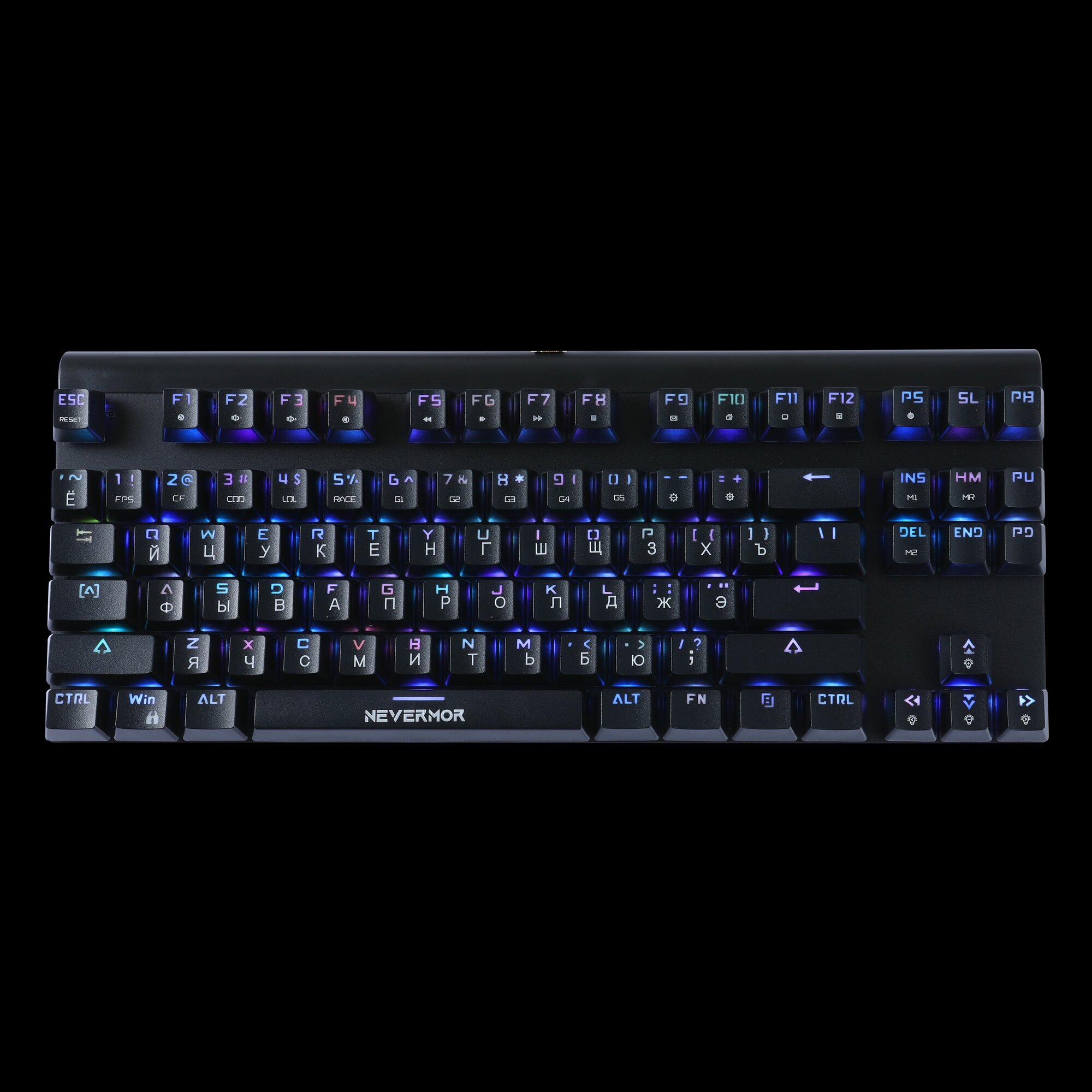 Игровая механическая клавиатура Nevermor CK 101, Humanized дизайн RED Switch