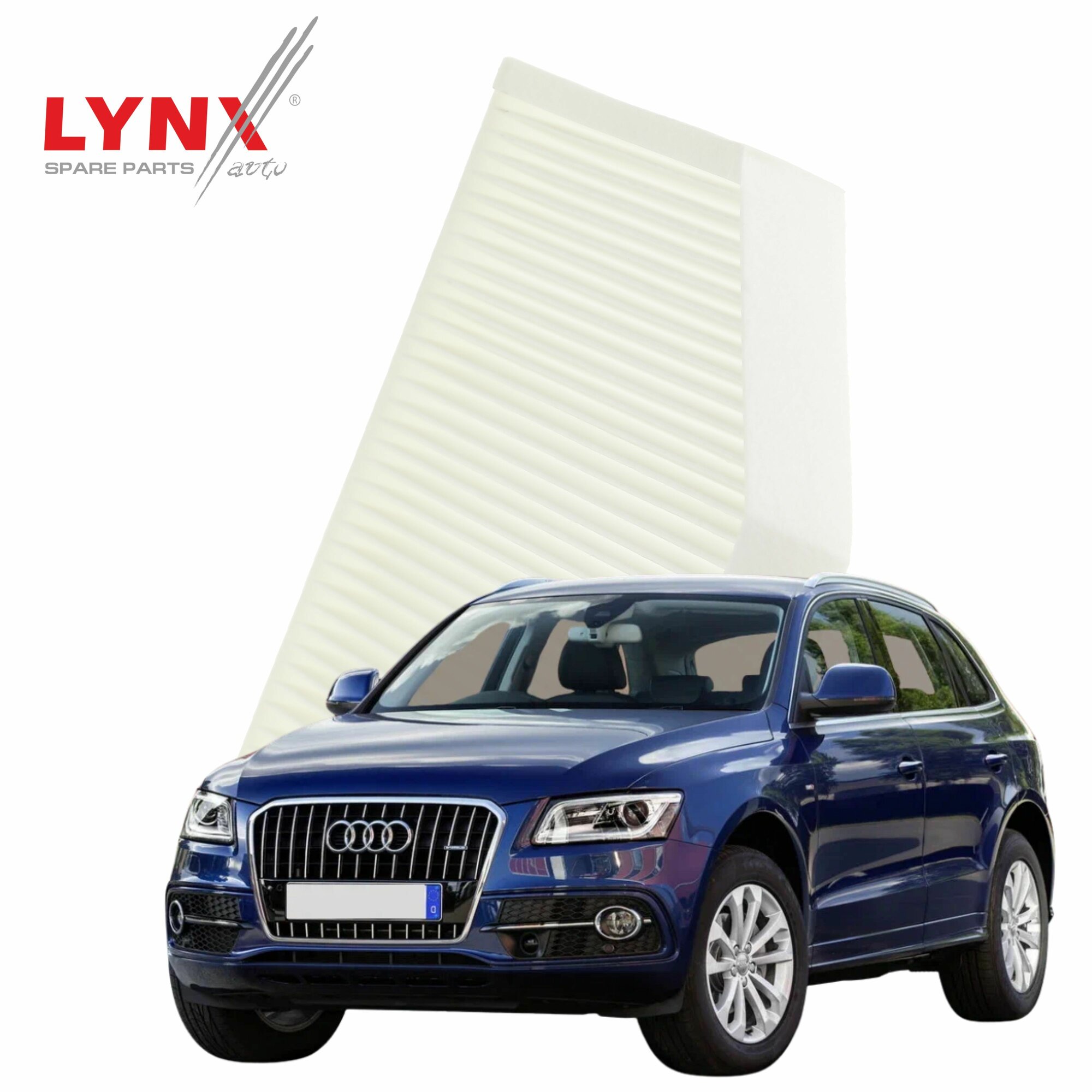 Фильтр салонный Audi Q5 (1) 8R / Ауди КУ5 2008 2009 2010 2011 2012 2013 2014 2015 2016 2017 / 1шт LYNXauto